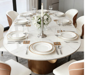 Dining Table Set for 6: Room Size Calculator + Layout Examples ...
